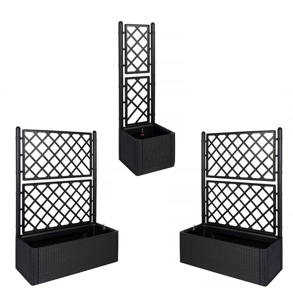 Bundle: Rattan Spaliere - 2 große Spaliere, 1 kleines Spalier in Anthr ...